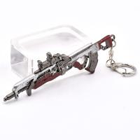 China Metal Game Gun Item Mini Keychain Toy Apex VK47 Assault Rifle Model for sale