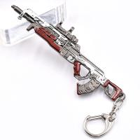 China Metal Game Gun Item Mini Keychain Toy Apex VK47 Assault Rifle Model for sale