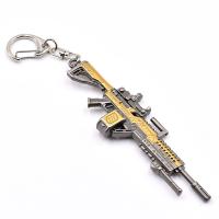 China 11cm Metal Keychain Gun Props In The Game APEX Hero Focus Light Machine Gun Model Toy for sale