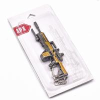 China 11cm Metal Keychain Gun Props In The Game APEX Hero Focus Light Machine Gun Model Toy for sale