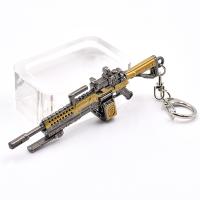 China 11cm Metal Keychain Gun Props In The Game APEX Hero Focus Light Machine Gun Model Toy for sale