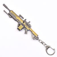 China 11cm Metal Keychain Gun Props In The Game APEX Hero Focus Light Machine Gun Model Toy for sale
