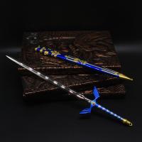 China ODM Anime Sword Keychains Model Miniature Alloy Sword With Display Stand for sale