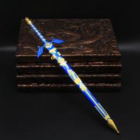 China ODM Anime Sword Keychains Model Miniature Alloy Sword With Display Stand for sale
