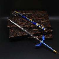 China ODM Anime Sword Keychains Model Miniature Alloy Sword With Display Stand for sale