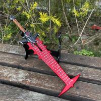 China Doom Eternal Crucible Sword 3d Printed For Cosplay Metal Sword Keychain Toys for sale