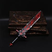 China Metal casting Unisex Anime Sword Keychains For Diluc Or Razor for sale