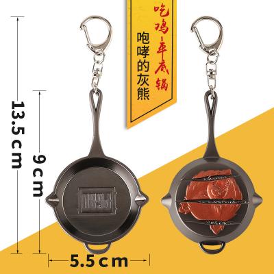 China 3D Metal Keychain PUGB Pan Roaring Grizzly Bear Escape Shooter Game Exquisite Restore Game Props for sale