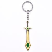 China Custom LOL character sword, metal casting, detail restoration stock mini metal keychain for sale