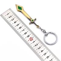 China Custom LOL character sword, metal casting, detail restoration stock mini metal keychain for sale