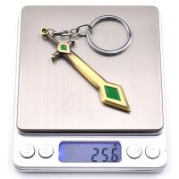 China Custom LOL character sword, metal casting, detail restoration stock mini metal keychain for sale