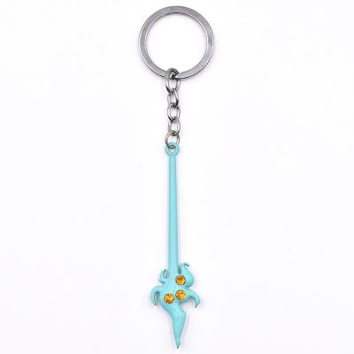 China LOL character sword, mini metal casting, detail restoration stock keychain the ornaments toys and best gift for sale