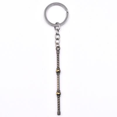 China JingGuBang LOL mini metal character Sunwukong sword detail restoration Key chain Backpack accessories figure props for sale