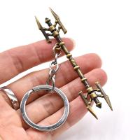 China League of Legends Shining Girl Mini Metal Law staff Keychain display Item Ornaments Toy Gift for boy for sale