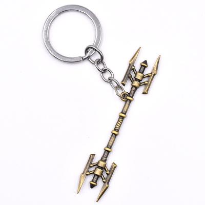 China League of Legends Shining Girl Mini Metal Law staff Keychain display Item Ornaments Toy Gift for boy for sale