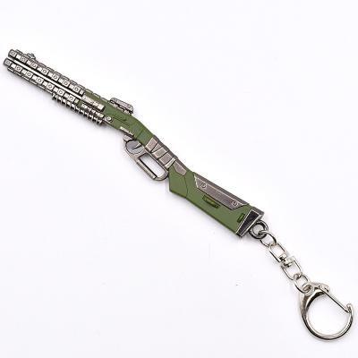 China Custom shooting competitive game ape X Hero Peace Defender Shotgun gun mini metal model 11CM keychain for sale
