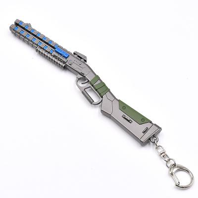 China Customers Customize popular shooting games Ape x mini metal gun models keychain 16 cm gift for sale