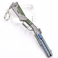 China Customers Customize popular shooting games Ape x mini metal gun models keychain 16 cm gift for sale