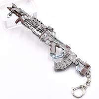China Customers customize popular shooting games Ape x mini metal 16 cm keychain toys mechanical gun models gift for sale