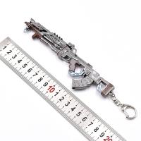 China Customers customize popular shooting games Ape x mini metal 16 cm keychain toys mechanical gun models gift for sale