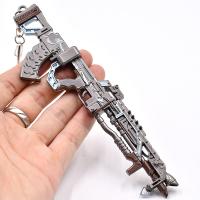 China Customers customize popular shooting games Ape x mini metal 16 cm keychain toys mechanical gun models gift for sale