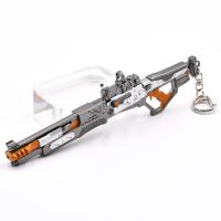 China Popular shooting games Ape x Stock Customer customized requirements mini metal gun models keychain 16 cm gift for sale