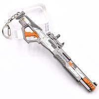 China Popular shooting games Ape x Stock Customer customized requirements mini metal gun models keychain 16 cm gift for sale