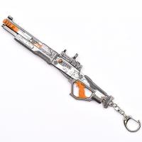 China Popular shooting games Ape x Stock Customer customized requirements mini metal gun models keychain 16 cm gift for sale
