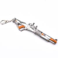 China Popular shooting games Ape x Stock Customer customized requirements mini metal gun models keychain 16 cm gift for sale