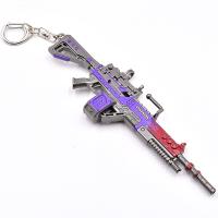 China Purple mini metal gun mold Key ring 1:6 authentic restoration of game props gun Ape x shoot game gun keychain for sale