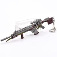China Black and red mini metal material game props gun mold key chain on stock by Customization Ape x gift toy for sale