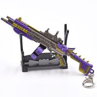 China Purple Mechanical Wind mini metal gun molde Keychain 1:6 authentic restoration of game props Ape x shoot game for sale