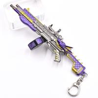 China Purple Mechanical Wind mini metal gun molde Keychain 1:6 authentic restoration of game props Ape x shoot game for sale