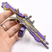 China Purple Mechanical Wind mini metal gun molde Keychain 1:6 authentic restoration of game props Ape x shoot game for sale