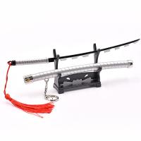 China Demon Slayer Zinc Alloy Sword Keychain Mini Katana For Cosplay for sale