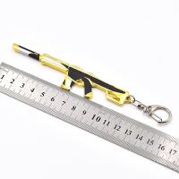 China 20mm / Hour 3D Model Keychain Gold Mini Metal Gun Model Prime Phantom Keychain Metal Crafts for sale