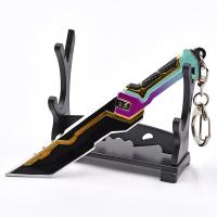 China 9Cm Metal Gun Keychain Craft Valorant Glithpop Knife Gift Decoration Custom for sale