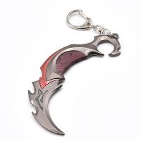 China Custom Metal Craft Keychain Gift Valorant Game Predatory Impression Claw Blade for sale