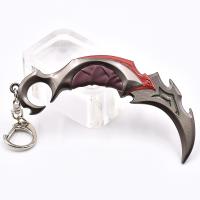 China Custom Metal Craft Keychain Gift Valorant Game Predatory Impression Claw Blade for sale