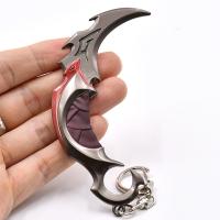 China Custom Metal Craft Keychain Gift Valorant Game Predatory Impression Claw Blade for sale