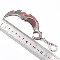China Custom Metal Craft Keychain Gift Valorant Game Predatory Impression Claw Blade for sale