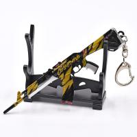 China Shooting Game Valorant Mini Metal Gun Model Champions Vandal Keychain Customized for sale