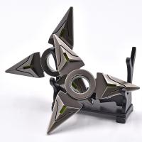China Action Game Overwatch keychain 1/1 Ratio Reduction Metal Silver Dart Keychain Fidget Spinner Toy Gift for sale