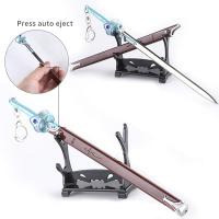 China Yasna Mini Metal Sword Keychains 1/16 Exquisite Restoration Gift Art Key Chain Hanging Drop for sale