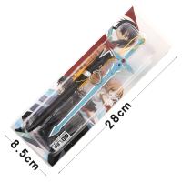 China Blue Art online Sword Keychains Katana Mini Metal Sword Sao Dark Repulse Key Chain 22Cm Gift Toys Art For Man for sale
