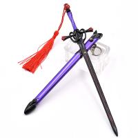 China Katanas Fate Stay Night Joan Of Arc Mini Metal Sword Keychain 22Cm For Cosplay Gift Toys Art for sale