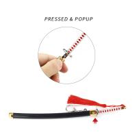 China Anime Ghost Kill Blade Metal Reduction Sword Hinazugawa Sanemi Katana Craft Key Chain Gift Toys for sale