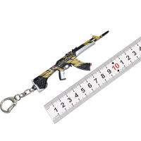 China Zinc Alloy Metal Gun Keychain Carved 3.5cm*9cm European Standard for sale