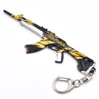 China Zinc Alloy Metal Gun Keychain Carved 3.5cm*9cm European Standard for sale