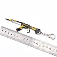 China Zinc Alloy Metal Gun Keychain Carved 3.5cm*9cm European Standard for sale